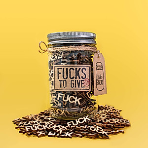 "FU*cks to Give" Jar of F Gag Gift Swear Jar