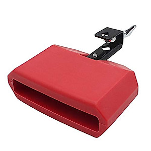 Cow Bell,5 inch ABS Plastic Cow Bell Noisemaker with Stick for Percussion Musical Instruments (Red) Percussion Supplies