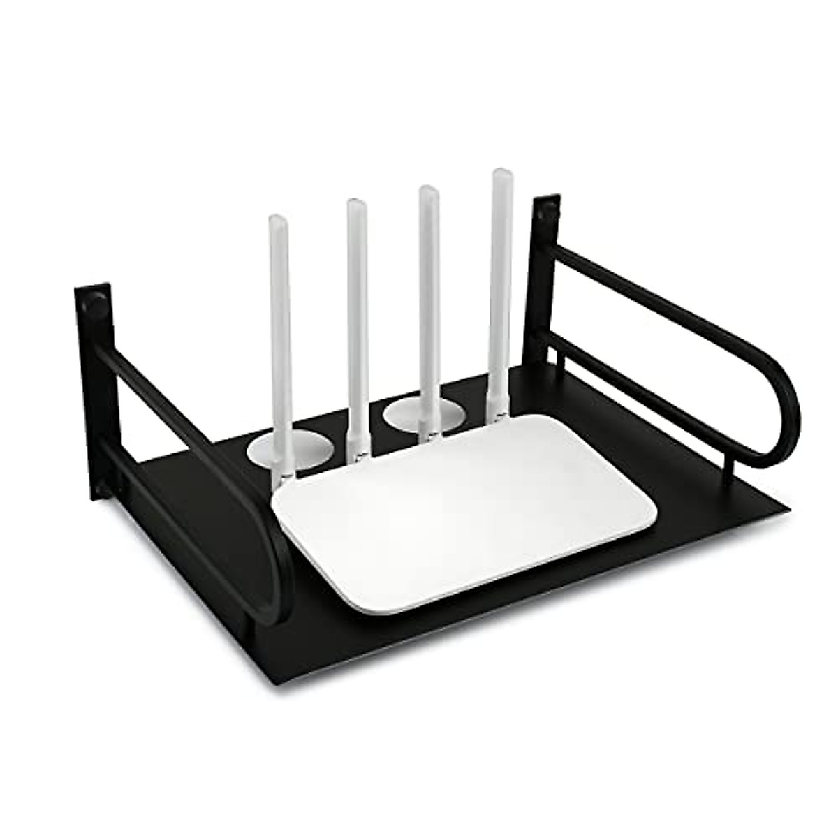 DS. DISTINCTIVE STYLE Projector Shelf Wall Mount Router Shelf Compact Aluminum Small DVD Player Shelf (Black)