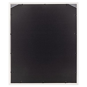 Gallery Solutions - 20"x24" White Frame - Double White Mat - Wall/Tabletop Display - Perfect Fit for 16"x20" Photos - Versatile Mounting Options - Rectangular Tabletop - Poster Frame