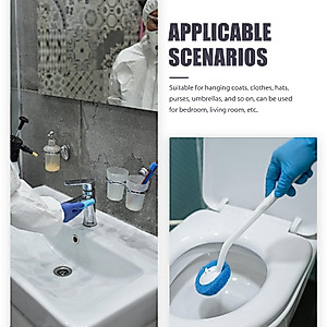 Housoutil 2pcs Multifunctional z Hook Seat Hooks Towel Hook Storage Hooks Toilet Tank Hangers Door Hook Hangers Hand Towels Hangers Plastic White Plastic Hanging Hooks Back Door Hook Coat