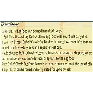 Quiko Classic Egg Food Supplement For All Birds, 1.1 Lb. Pouch
