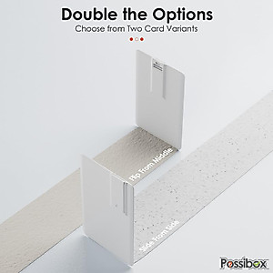 Possibox Custom Credit Card USB Flash Drive 512MB Imprinted with Your Logo - as Promotional Gift - Bulk - Customizable 200 Pack