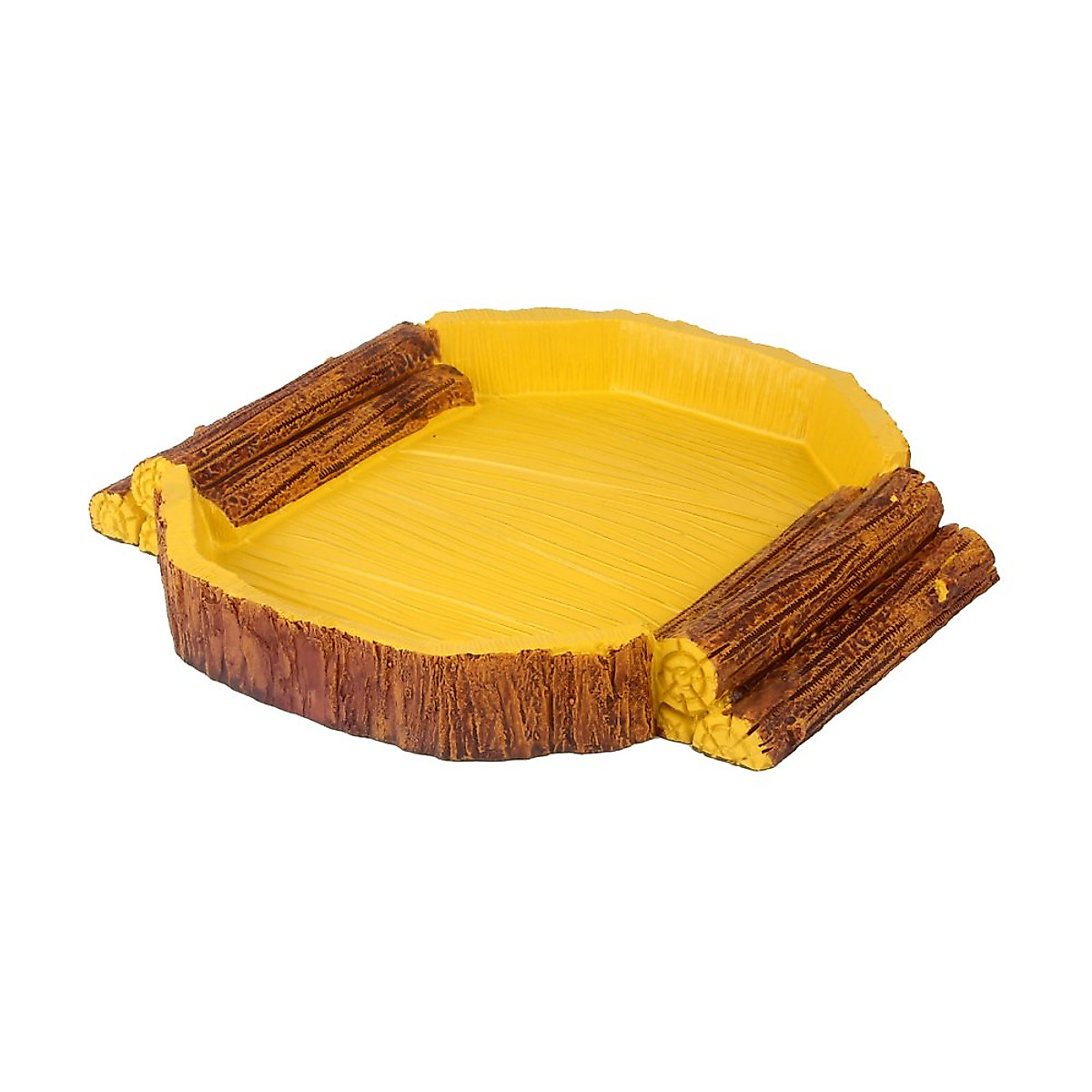 Senzeal Reptile Food Dish Terrarium Water Bowl Resin Tortoise Food Feeding Bowl for Lizard, Gecko, Bearded Dragon, Chameleon