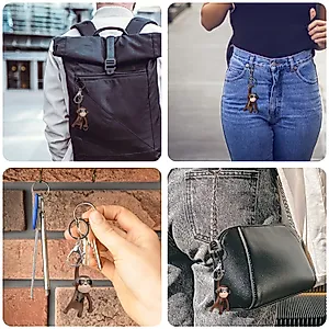 YGMONER Cool Monkey Banana Keychains Car Keys Holder Backpack Pendant Charm (Brown)