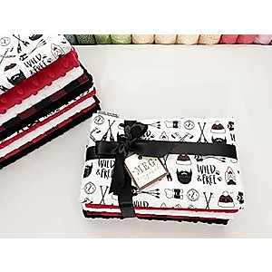 Wild + Free Baby Boy Burp Cloth Set of 5, MEG Original, Buffalo Plaid Woodland 104