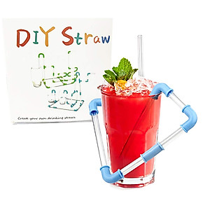Fun DIY Crazy Straws, DIY Build Straws Creative Straws Kit for Building Straws Christmas Gifts (30PCS)