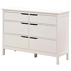 Angel Line Lauren 6 Drawer Dresser, White