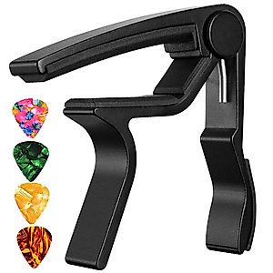 Capo,Guitar Capo for Acoustic Electric Guitar (Black Cpao)