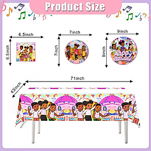 82pcs Happy Birthday Party Decorations Tableware Set for 20 Guests, Party Supplies includes Banner Plates Napkins Tablecloth Birthday Party Decorations