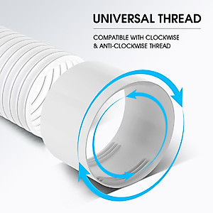 Airwhirl 5.1 inch Portable AC Exhaust Hose Connector, Universal Portable AC Hose Coupler Support Clockwise and Counter Clockwise Hose Threads AC Hose Extension Suitable for 5.1"(130mm) Exhaust Hose