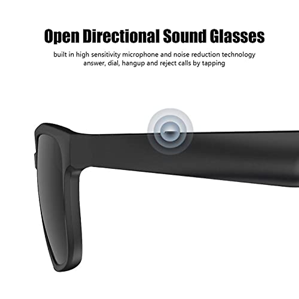 Gaeirt Bluetooth Sunglasses, Smart Bluetooth Sunglasses High Resolution Portable for Commuting(Green)