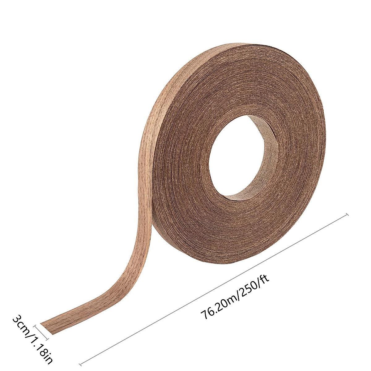 Wood Veneer Edging, Flexible Veneer Edging, Wood Veneer Tape, Easy Application Wood Edging for Restoration
