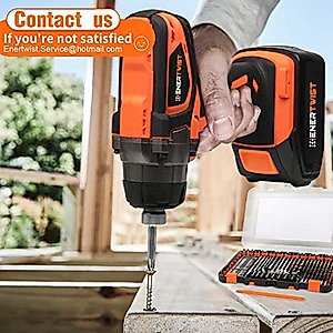 ENERTWIST Drill Bit Set, 112-Pieces 1/4" Hex Shank Impact Driver Bits and Screwdriver Bits Set Assorted in Tough Case for Wood Metal Cement Drilling and Screw Driving, ET-DBA-112