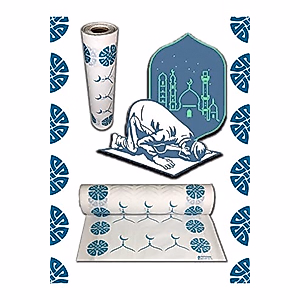 Decoret Hygienic and Practical Prayer Rug for Muslims,Islamic Disposable Portable Prayer Rug/Mat, Mosque,Hotel,Restaurant,Cafe,Comfortable Use for Guests,Waterproof--19*19 İnc/50x50cm(100 pcs)