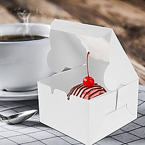 UPKOCH Cajas Para Mini Donas Cupcake Holder 12 Pcs Bakery Boxes with Window Pastry Cookie Boxes Small Cake Box Paper Treat Boxes for Pastry Cupcakes Pie Donuts White Mini Muffins