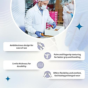 PENTAGON SAFETY EQUIPMENT 5 mils Disposable Gloves Latex Free | 100pcs | Heavy Duty Nitrile Gloves | (Sizes M-2XL)