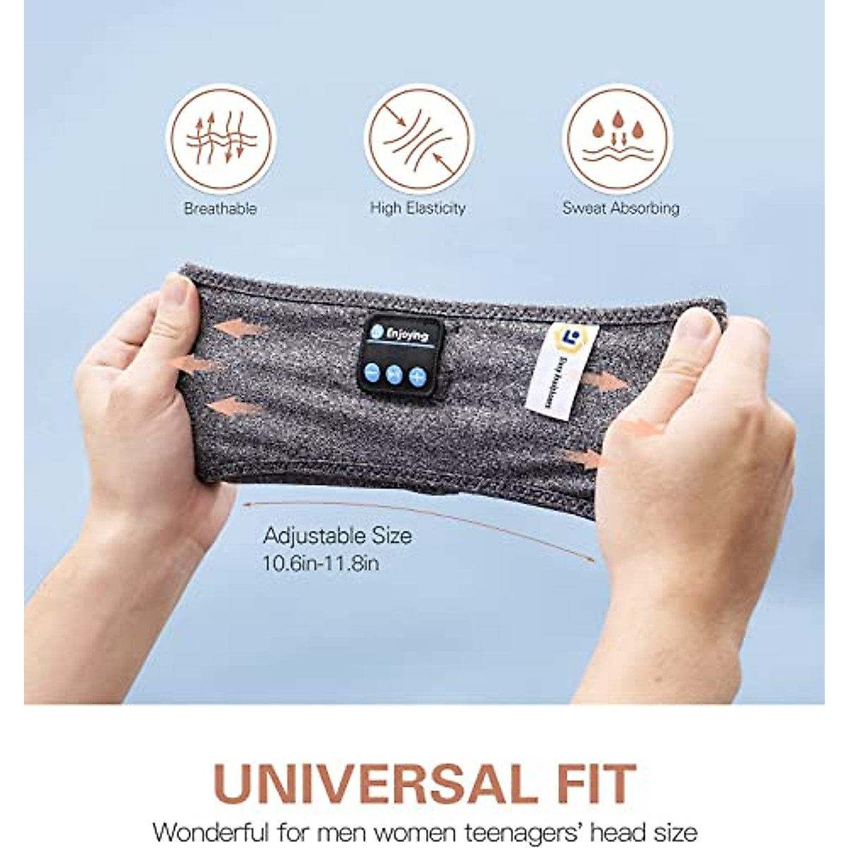 Earmuffs For Sleeping with Thin HD Stereo Speakers, for Workout, Insomnia, Travel, Yoga, Sport