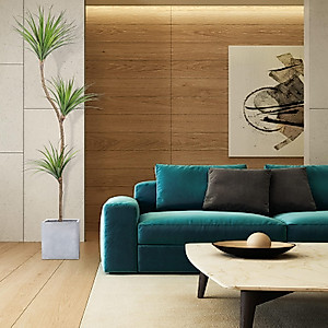 LYERSE 7ft Artificial Dracaena Tree in Plastic Nursery Pot - Tall Faux Ficus Lyrate Tropical Plants Fake Silk Tree - Artificial Trees for Office House Living Room Home Decor Indoor/Outdoor…