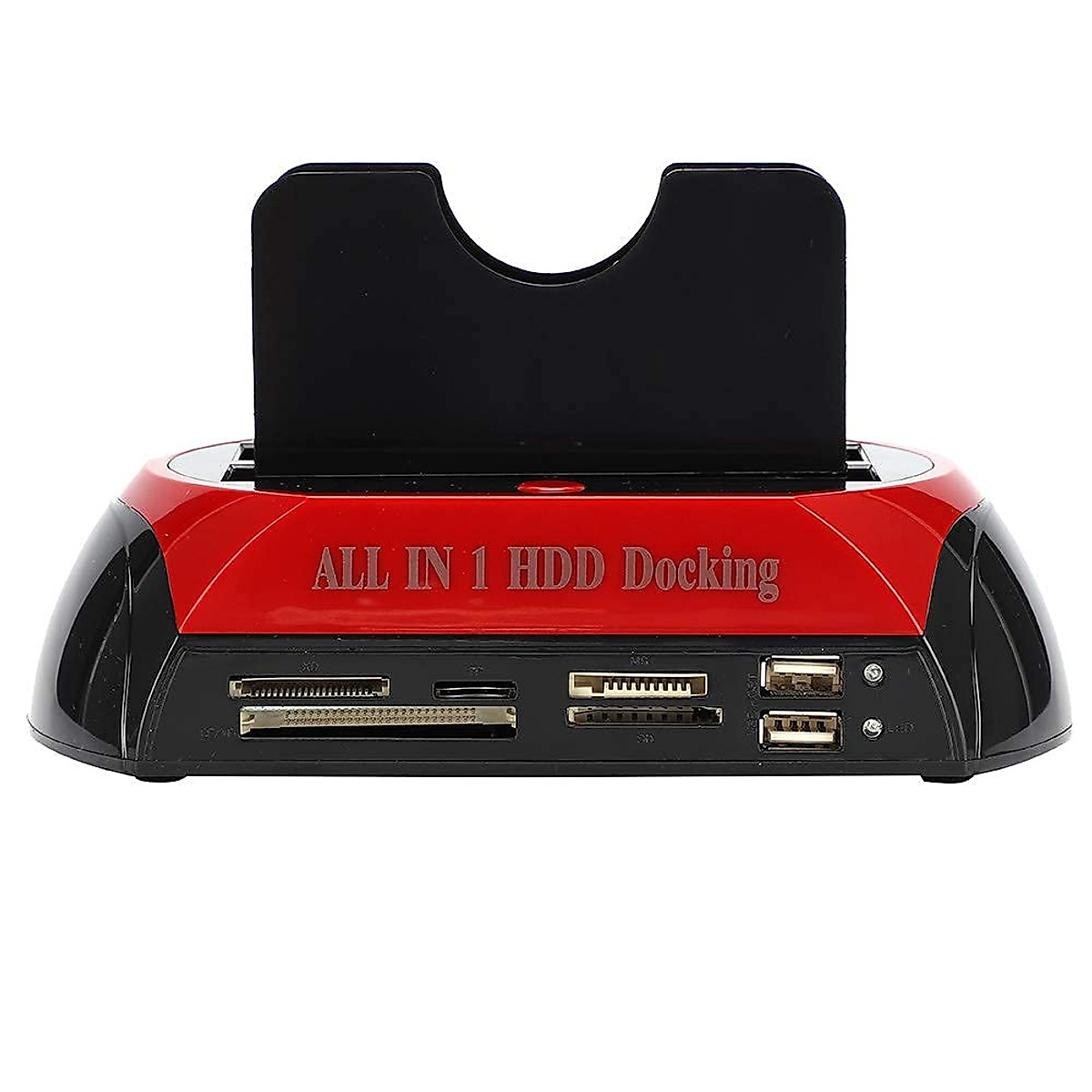 Linel Hard Drive Docking Station-2.5 /3.5 Inch SATA IDE HDD Dual Slots Hard Drive Enclosure Hard Drive Dock with All in One Hard Drive Reader USB 2.0 Hub Us Plug