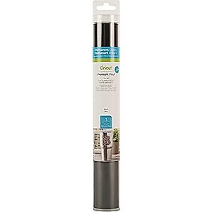 Cricut Premium Permanent Vinyl (12" x 48"), Strong Adhesive Lasts for 3 Years, UV & Water-Resistant, Perfect for Indoor-Outdoor DIY Projects, Compatible with Cricut Machines, Black