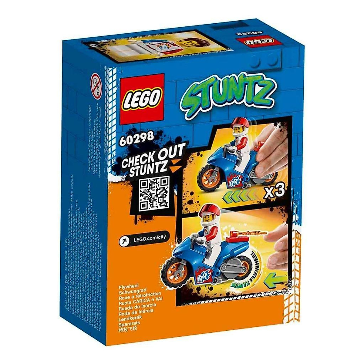 LEGO 60298 City Stuntz Rocket Stunt Bike Set with Flywheel-Powered Toy Motorbike & Rocket Racer Minifigure, Gifts Boys and Girls 5 Plus Years Old