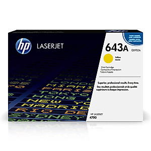 Original HP 643A Yellow Toner Cartridge | Works with HP Color LaserJet 4700 Series | Q5952A
