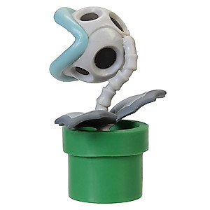 Super Mario Action Figure 2.5 Inch Bone Piranha Plant Collectible Toy