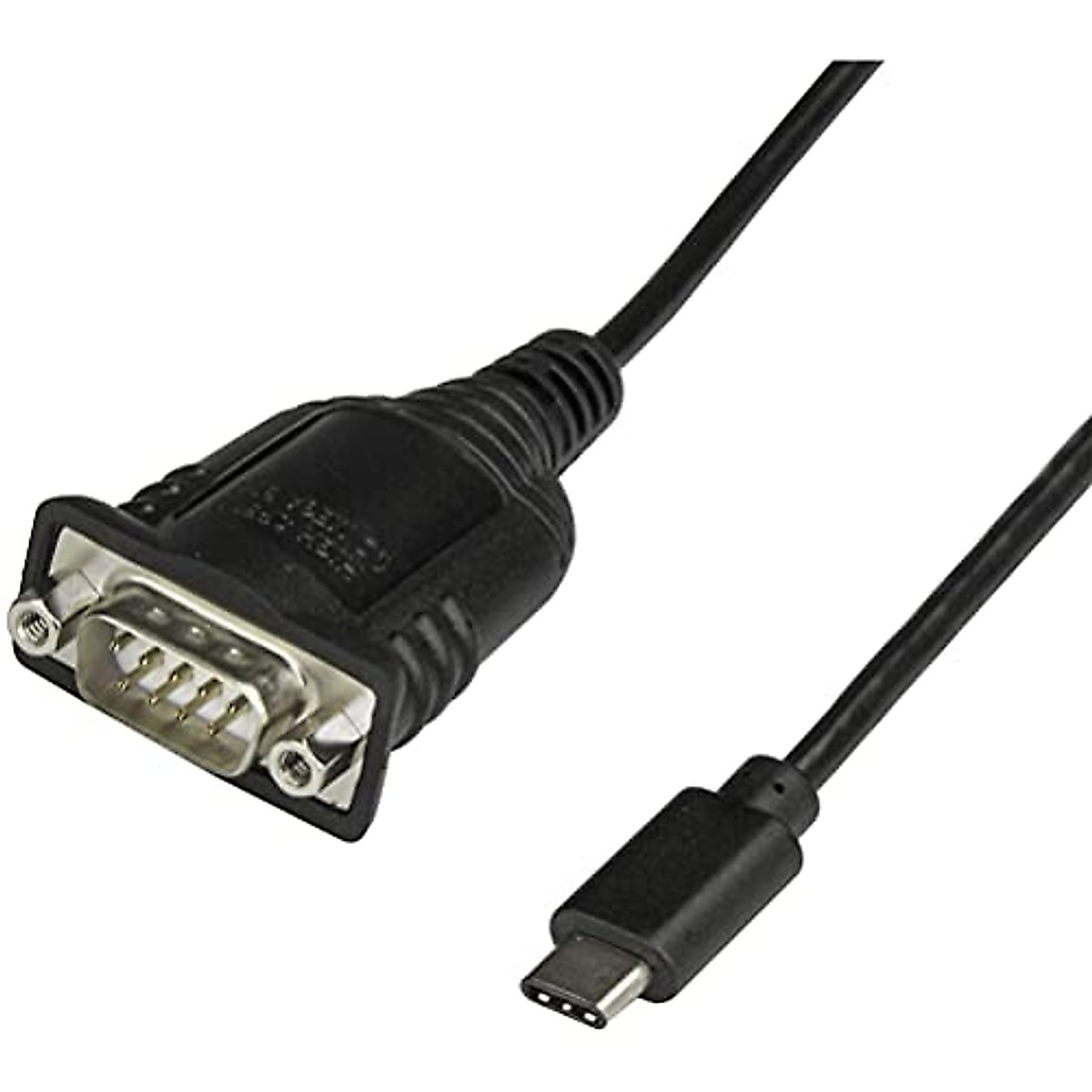 StarTech.com USB C to Serial Adapter Cable 16" (40cm) - USB Type C to RS232 (DB9) Converter Cable - USB-C Serial Cable for PLCs, Scanners, Printers - Male/Male - Windows/Mac/Linux (ICUSB232C)