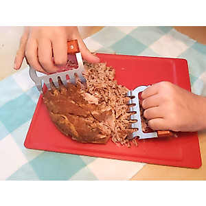 Great American Griller Meat Shredding & Chicken Shredders | Ultra-Sharp Blades & Heat Resistant Handle | Sturdy Wood - Stainless Steel Construction | for Shredding of Meat | Set of 2