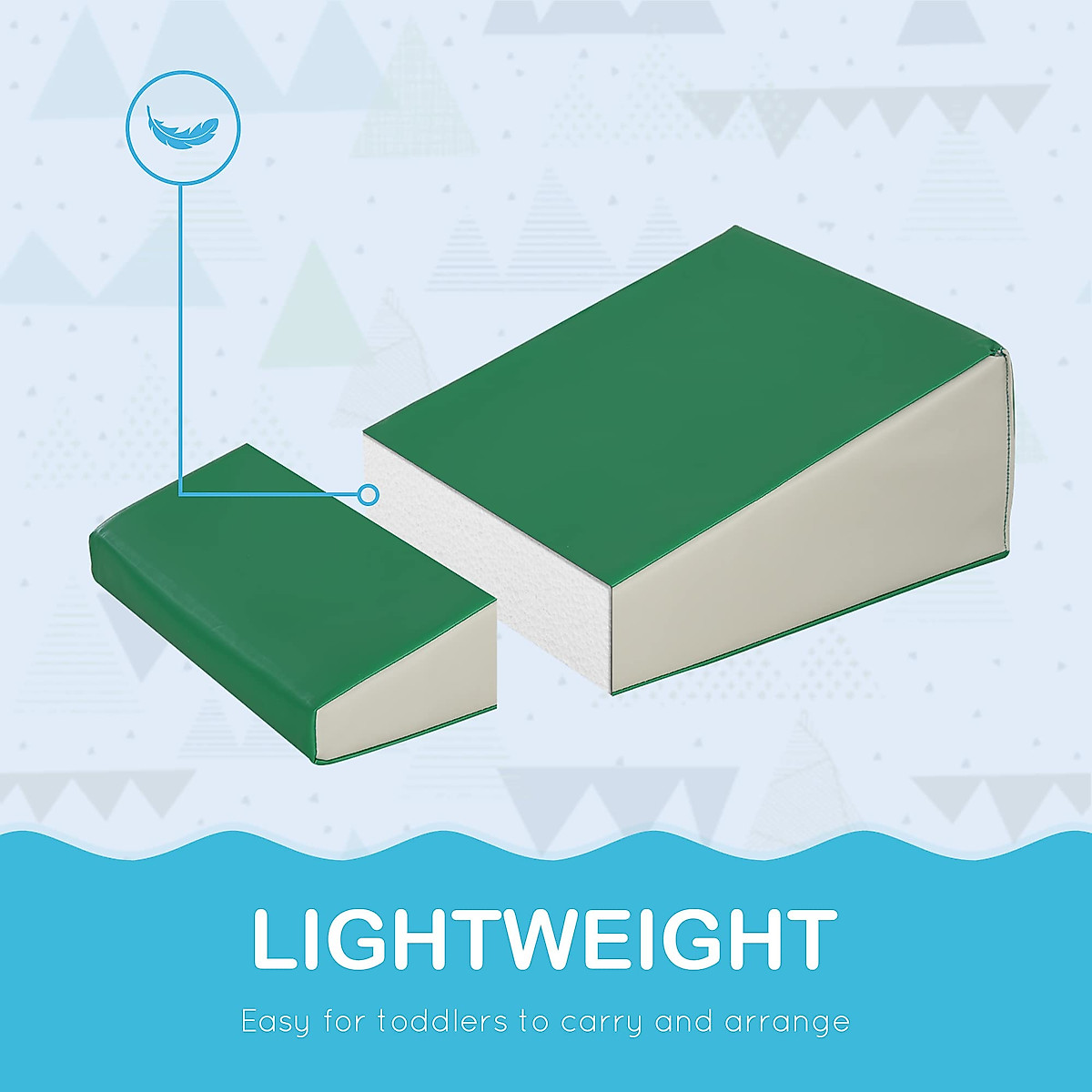 Soozier 5 Piece Climb and Crawl Activity Play Set, Baby Soft Play Set, Foam Climbing Blocks for Toddlers, Kids Preschooler Indoor Play Equipment Multicolor