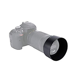 JJC HB-77 Reversible Dedicated Lens Hood Shade for Nikon AF-P DX Nikkor 70-300mm f/4.5-6.3G ED VR,Nikon AF-P DX Nikkor 70-300mm f/4.5-6.3G ED Lens on Nikon D3500 D3400 D5600 D7500 and More