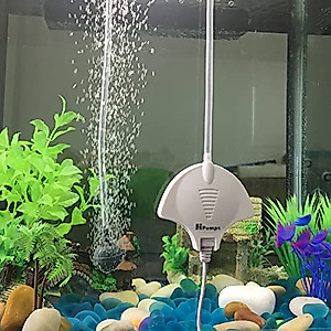 LERODITE Silent Mini Aquarium Air Pump, The Quiet Oxygen Air Pump for 1-25 Gallon Fish Tank with Air Pump Accessories, Adsorbable, Ultra Silent, 1.0 Watts