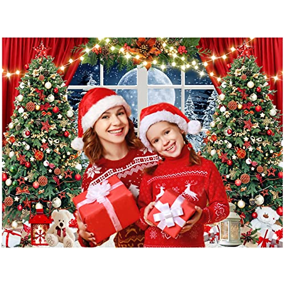 CYLYH 7x5ft Winter Snow Scene Backdrop for Photography - New Year's and Christmas Party Photo Background (D806)