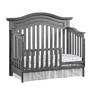 Oxford Baby Glenbrook Crib to Toddler Bed Guard Rail Conversion Kit, Graphite Gray, GreenGuard Gold Certified