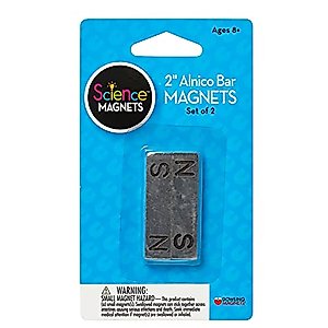 Dowling Magnets Alnico Bar Magnet (1.88 inches long x .46 inch wide x .24 inch thick), Set of 2