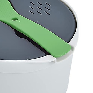 Shanrya Microwave Rice Cooker, Microwave Rice Maker 2L for Microwave for Kitchen