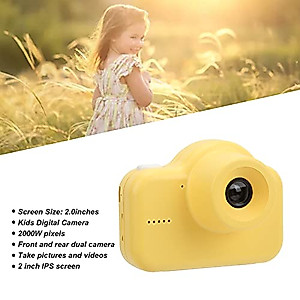 Kids Mini Camera, 720P Digital Children Camera Sturdy and Drop-Proof More Convenient to Use 2.0 Inch IPS Screen for Kids(Yellow Duck)