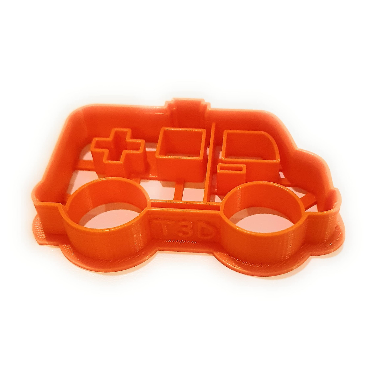 T3D Cookie Cutters Ambulance Cookie Cutter , Suitable for Cakes Biscuit and Fondant Cookie Mold for Homemade Treats, 3.59 inches x 2.52 inches x 0.55 inches