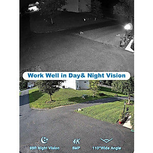 Anpviz 16CH 4K Dome POE IP Security Camera System, 8pcs Wired 8MP Turret Cameras with Human Detection, H.265 16 Channnel NVR with 4TB HDD Pre-Installed, for 24/7 Recording, U Series