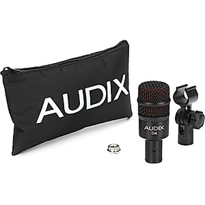 AUDIX D4 Hypercardioid Dynamic Instrument Microphone for Kick Drums, Toms, and Bass Instruments