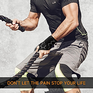 Domaste Sport Slim Wrist Wrap - Wrist Brace for Carpal Tunnel Relief Light Support, Neoprene-Free Compression Wrist Support for Workout, Adjustable Wrist Guards Fit Right Left Hand(Black, Pack of 1)