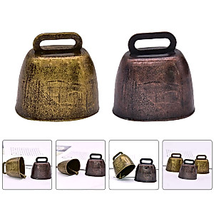 SEWACC 12 pcs Cow Horse Farm Animal Bell Cow Bell Sheep Bells Sheep Grazing Copper