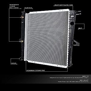 DNA Motoring OEM-RA-2173 Aluminum Core Radiator Compatible with 98-11 Ranger 3.0 4.0/98-03 Explorer 4.0/01-05 Explorer Sport Trac 4.0 AT