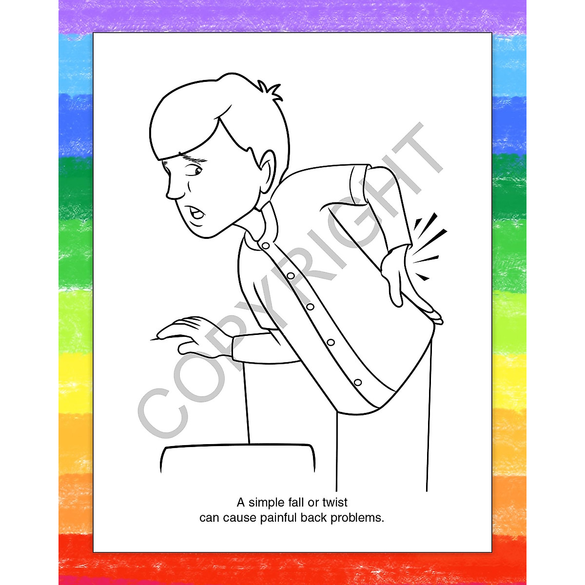 ZOCO - A Visit to The Chiropractor's Office - Educational Coloring Books (25 Bulk Pack, Without Crayons) - Chiropractor Supplies - Activities for Kids