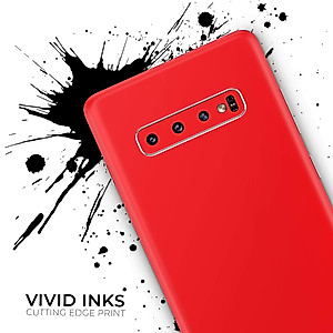 DesignSkinz Solid Red Protective Vinyl Decal Wrap Skin Cover Compatible with The Samsung Galaxy S20 (Screen Trim & Back Glass Skin)