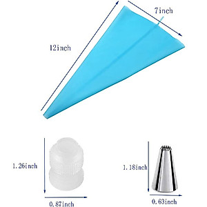 Piping Bag and Tips Cake Decorating Supplies Kit Baking Supplies Cupcake Icing Tips with Pastry Bag for Baking Decorating Cake