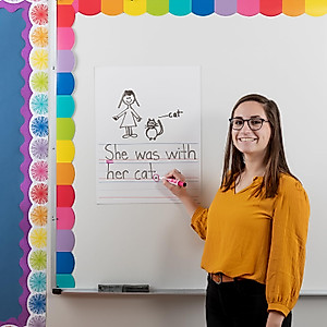 Really Good Stuff Jumbo Dry Erase Magnetic Draw and Write Page - 1 Sheet, 17" x 22" | for Whiteboard or Fridge, Classroom Essentials & Must Have | Home, School, & Office