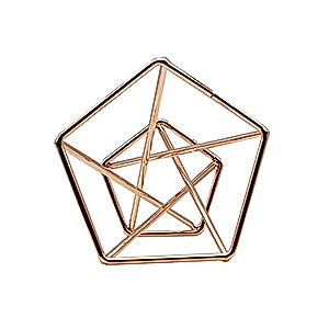 Nwsrayu Pack 5 piece Gold Air plant holder Air Plants Holders Tillandsias Display Air Purifying Plant Container Air Fern Stand Geometric Decor For House, Wedding Party