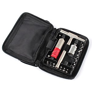 Fix It Sticks Tightening +/- 10% Accurate 15-65 inch-lbs All-In-One Torque Driver Tool Kit w/T-Way Wrench Bits Socket Adapters